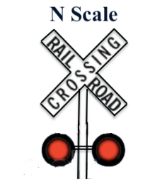 N Scale Railroad Crossing (Single) (DVFLRRX201) – Dwarvin Enterprises, Ltd.